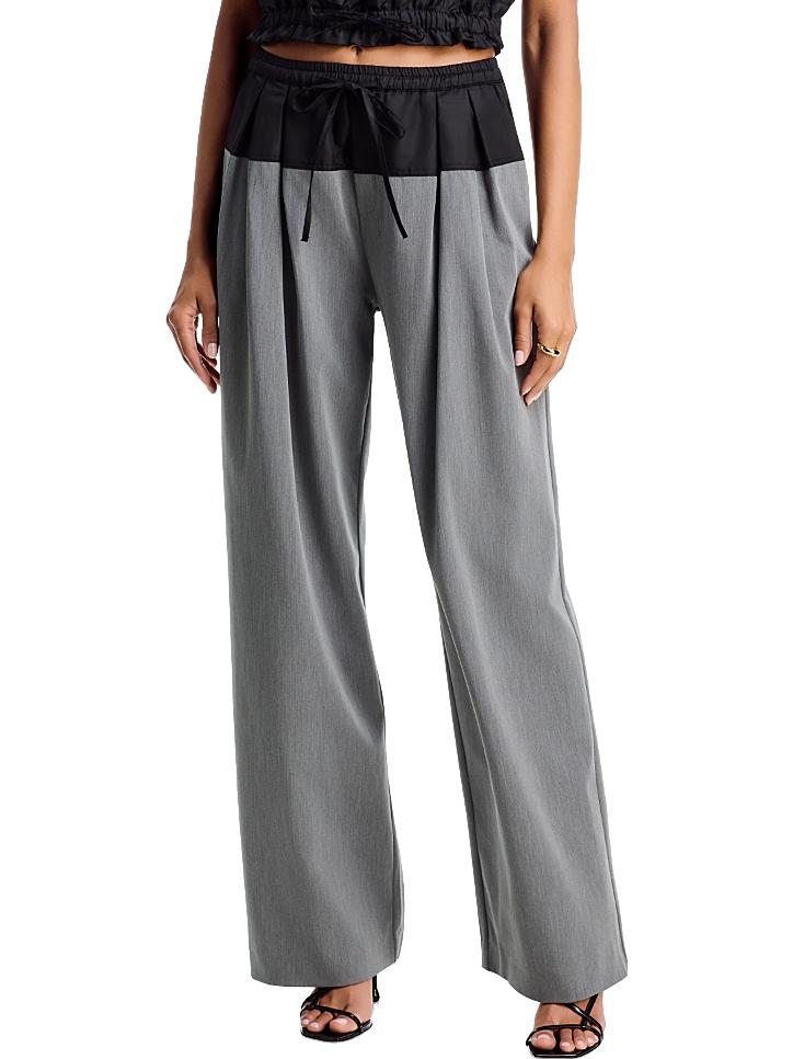 CINQ À SEPT Cinq a Sept Elisabetta Pleated Drawstring Wide Leg Pants